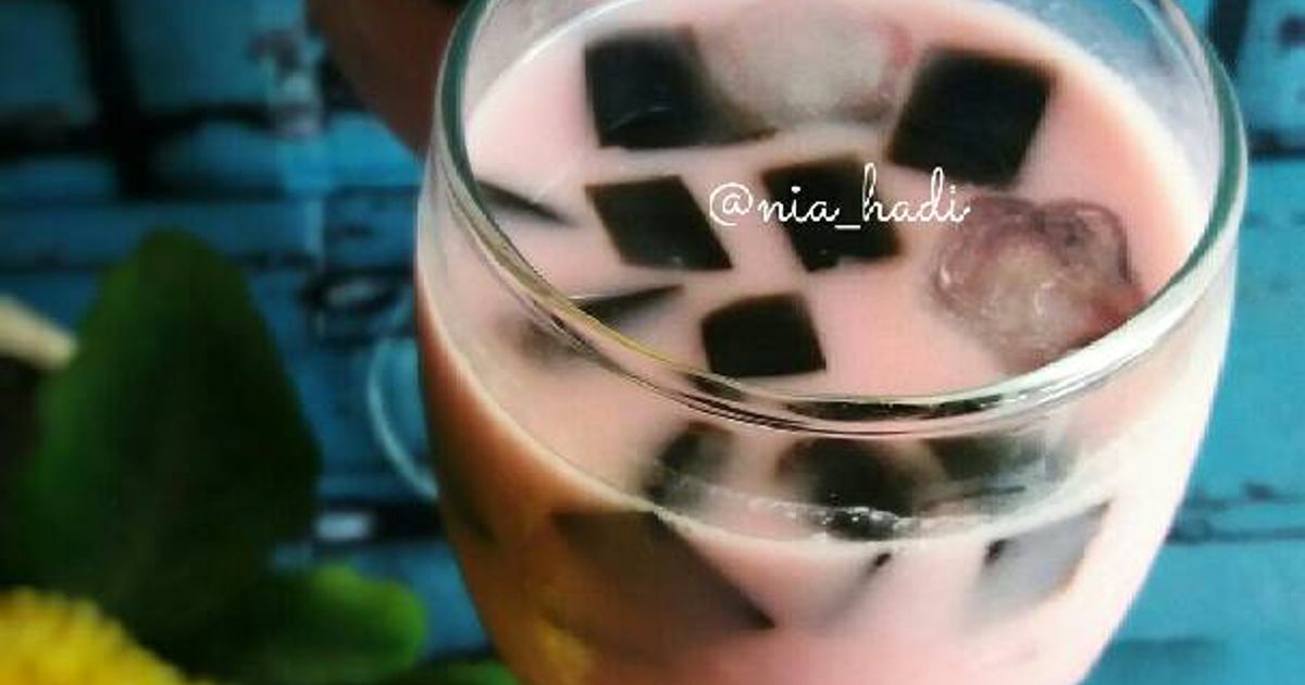 Resep Es Cincau Sutra (Susu Ultra) oleh Nia Hadi - Cookpad