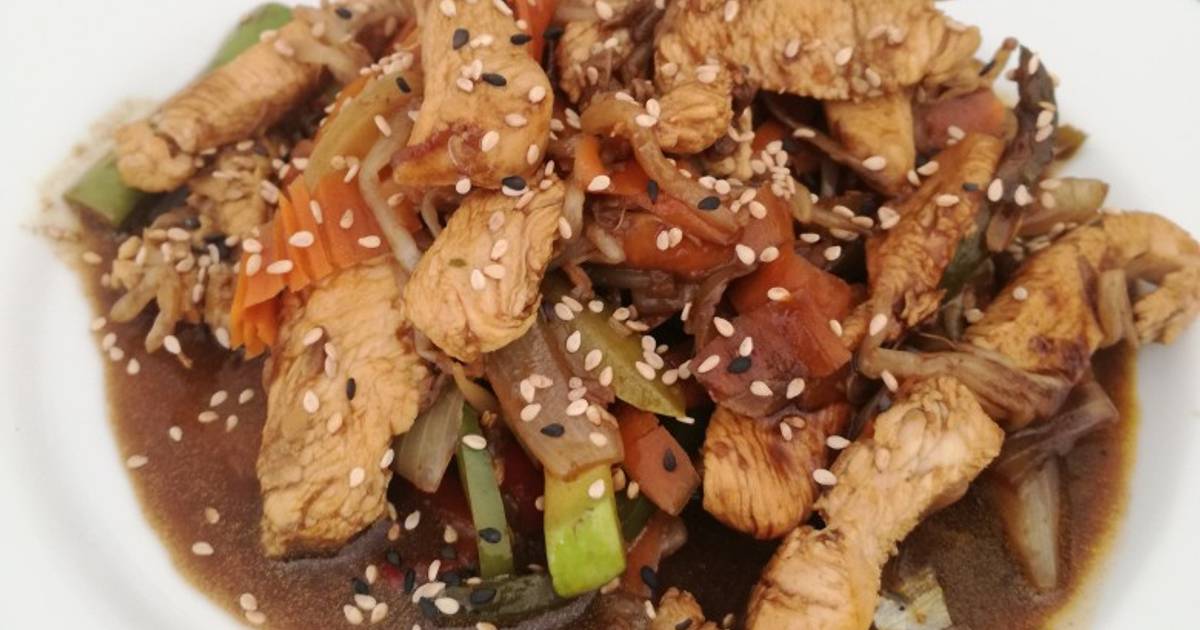 Wok pollo - 313 recetas caseras- Cookpad
