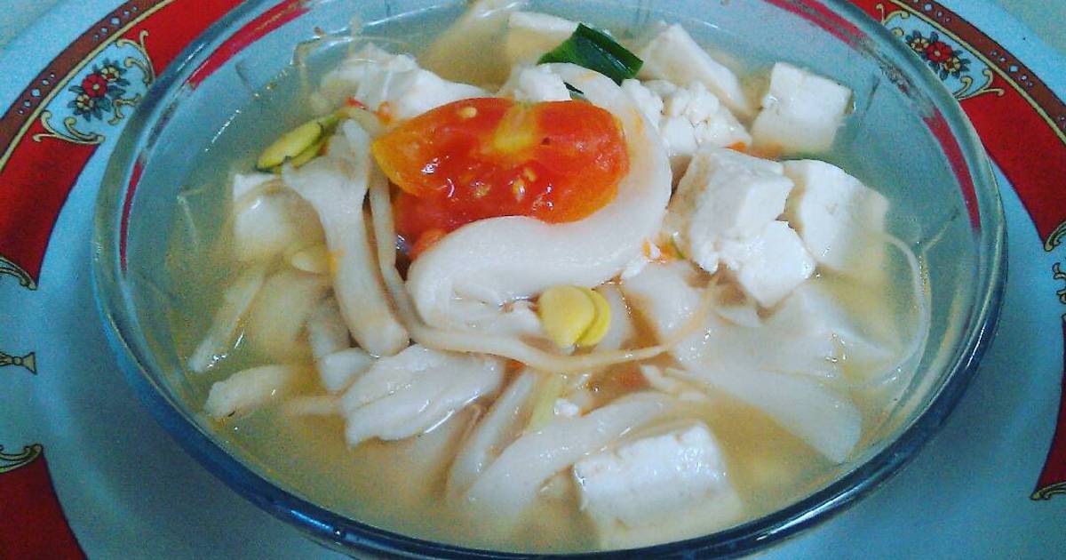 Resep Sup Tofu Mushroom with tauge simple murmer menu sehat oleh Makan ...