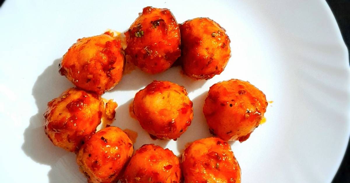 Schezwan Rava Balls Recipe by Sanuber Ashrafi - Cookpad