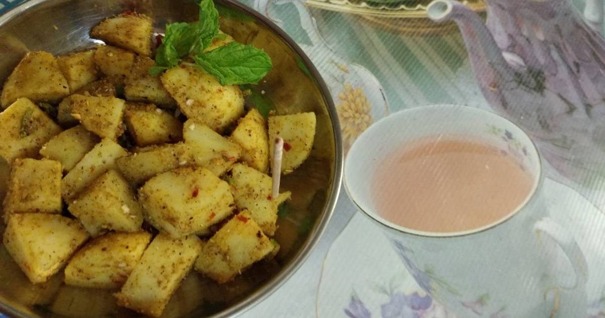 Roasted potato chaat Recipe by Brij Narula - Cookpad
