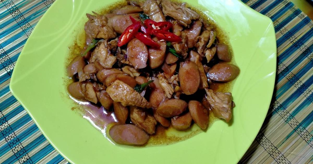 Resep 31. Ayam sosis saos teriyaki oleh Desi Ambarwati - Cookpad