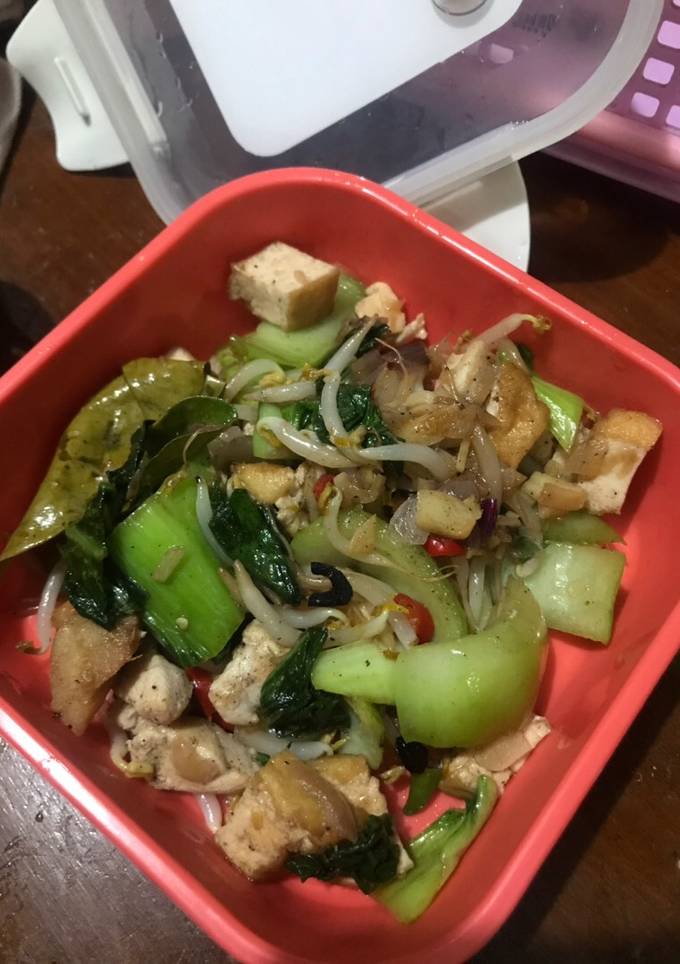 Resep TUMIS TAHU TAUGE SAWI DAN DADA AYAM WITH SAUS TIRAM (menu diet ...