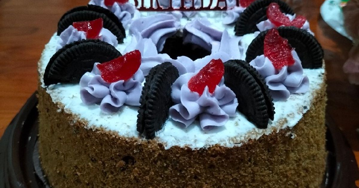 Resep Gluten Free Chiffon Taro Oreo oleh Nur Erma - Cookpad