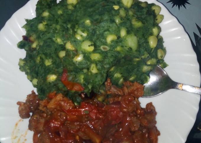 Mukimo with wet fried beef Recipe by Margy Liz Maina - Cookpad