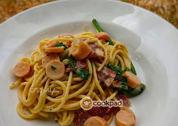 Resipi Spaghetti Goreng Daging Berkrim oleh FZ Adzlin - Cookpad