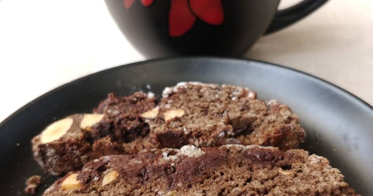Choco-Almond Biscotti Recipe by Viju Joseph - Cookpad