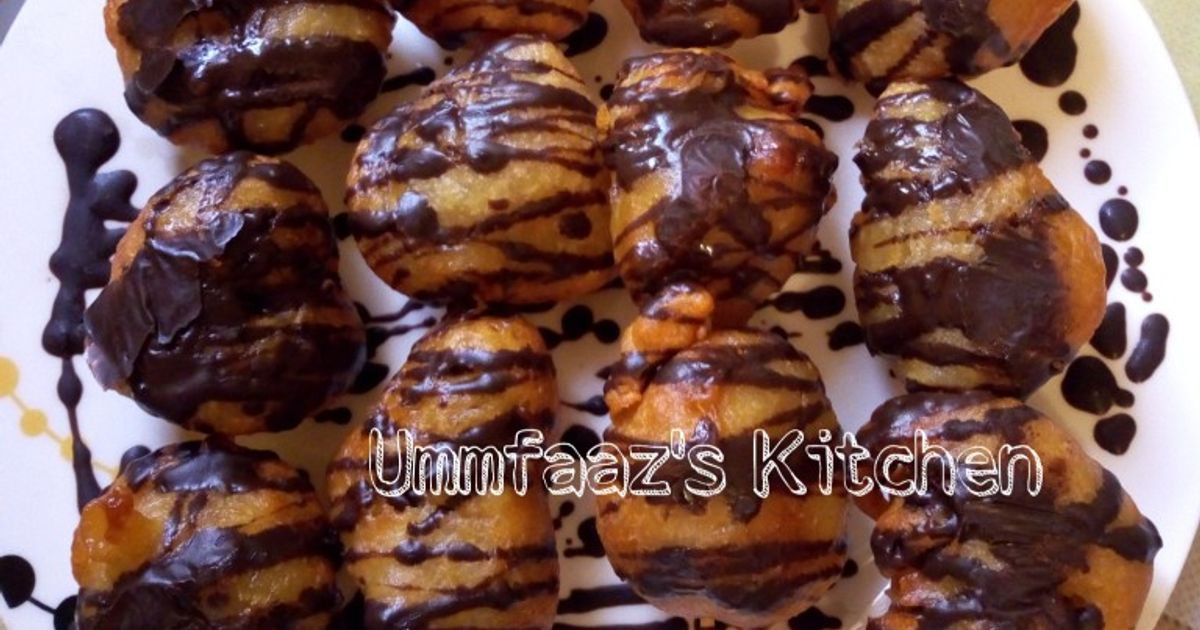 Puff Puff With Chocolate Topping Recipe by Ummu Fa'az - Cookpad