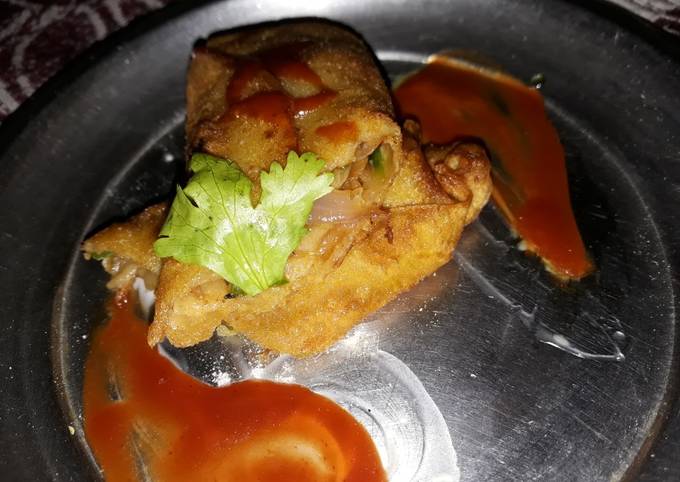 Veg wheat flour spring roll Recipe by Saini Saroor - Cookpad
