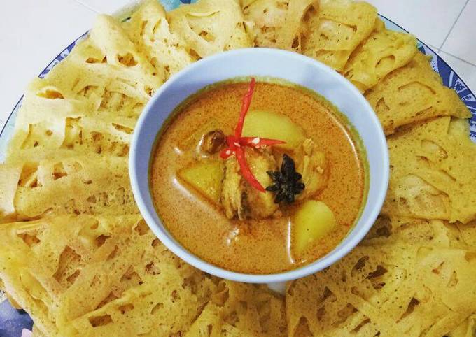Resep Roti Jala with kari ayam oleh Iraby Yuki - Cookpad