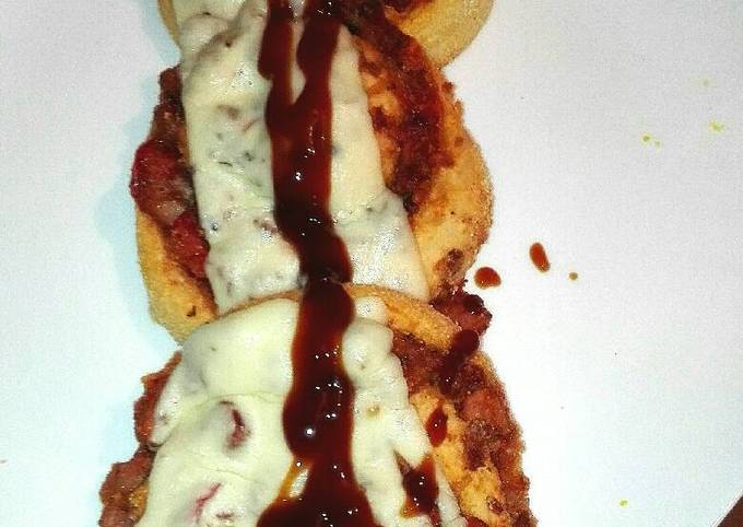 Rollo de pizza individuales a la barbacoa a mi manera Receta de Mari ...