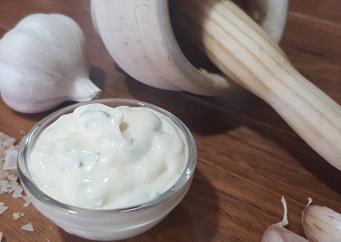 Salsa alioli ligera Receta de Patricienta Cook- Cookpad