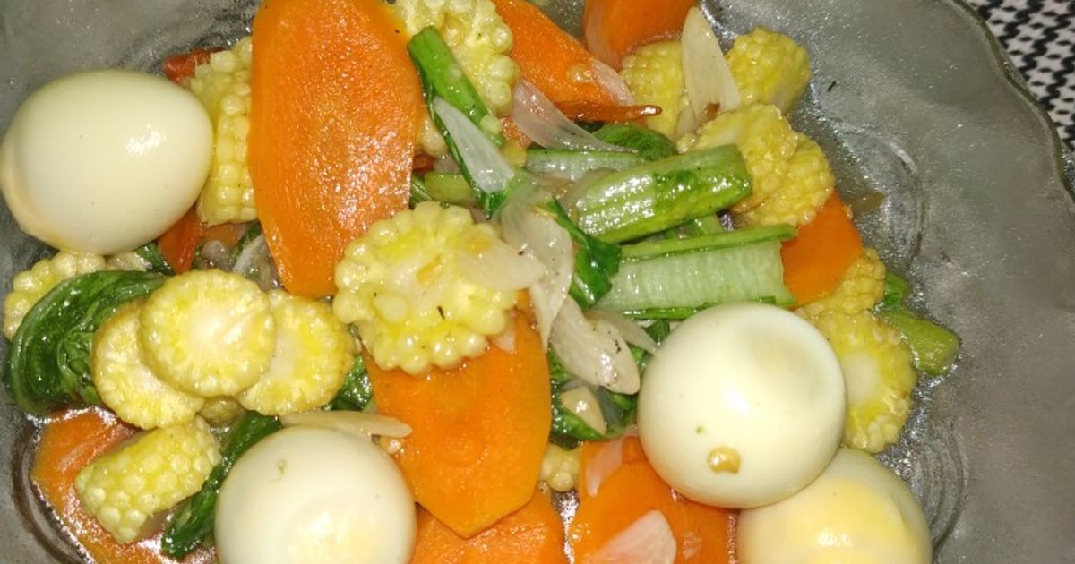 Resep Tumis Sayur Sehat (Putren, Wortel, Sawi, Telur Puyuh) oleh Winda ...
