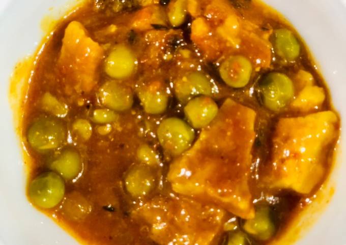 Mutter Paneer (paneer from rice) Recipe by Dr Vidyashree - Cookpad