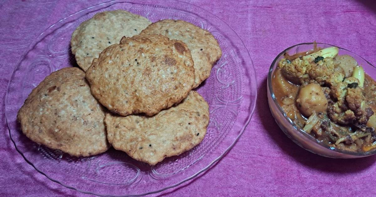 Muli puri with spicy aloo govi Recipe by Archana Devi ( Chaurasia ...