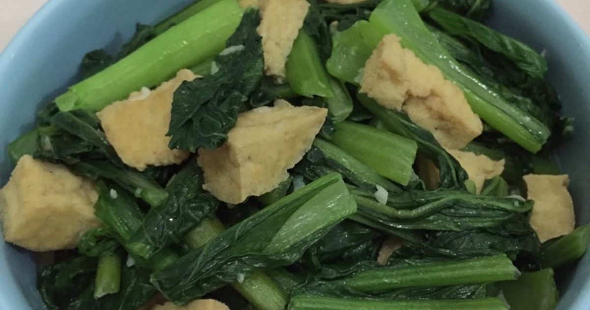 Resep Tumisan Simple: Caisim Tahu Cah Bawang Putih oleh Yoshe Djoe ...