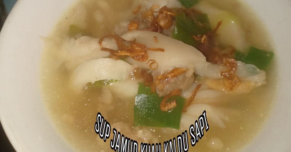 Resep Sop Jamur Kuah Kaldu Sapi oleh Dapur H - Cookpad