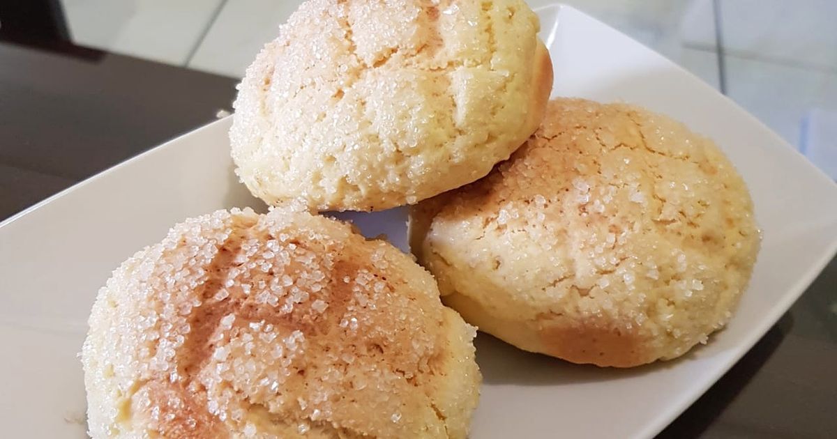 Resep Melonpan / Roti Melon Dorami / Roti Manis Jepang oleh Yevie ...