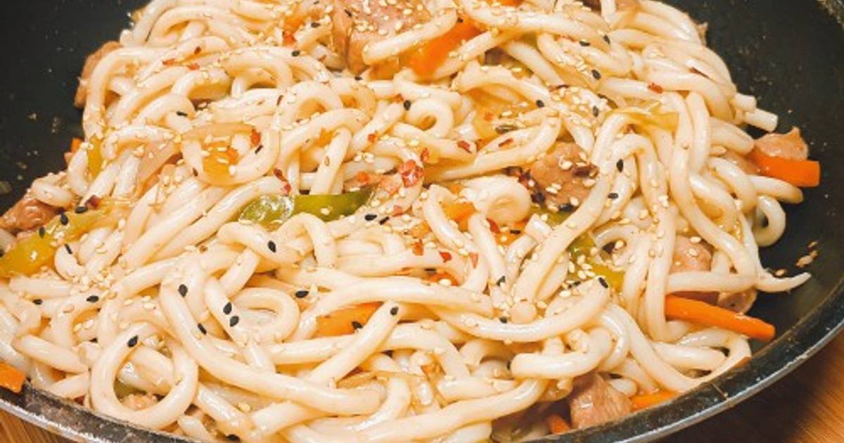 Udon salteados Receta de Endúlzate con Eu- Cookpad