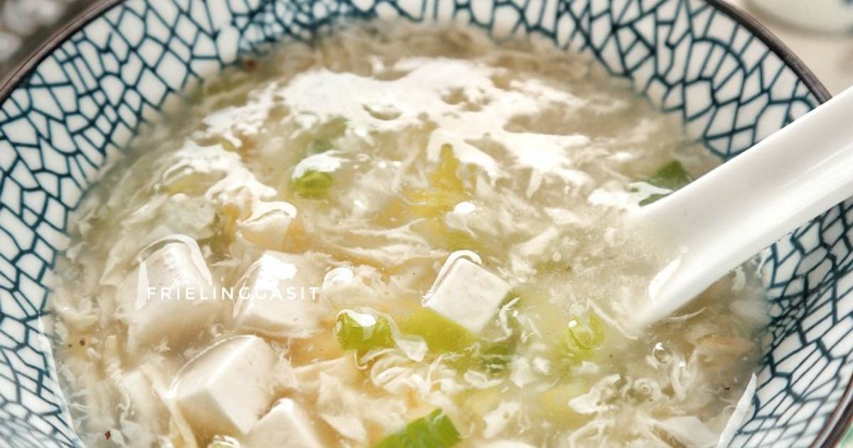 Resep Chinese Egg Drop Soup ala Resto (dg tahu sutra) oleh Frielingga ...