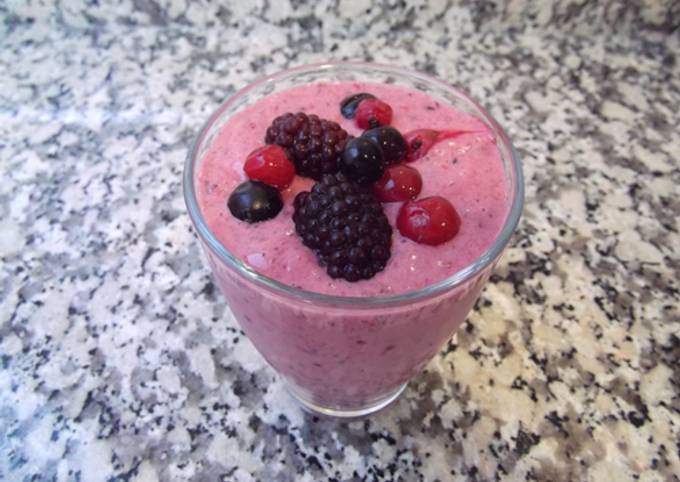 Batido de frutos rojos Receta de Hoy tenemos para comer- Cookpad
