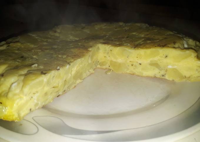 Tortilla de papa light Receta de Kevin- Cookpad