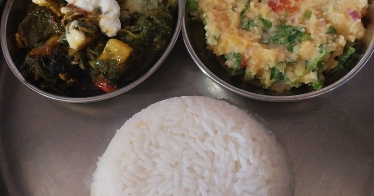 Xaak And Aloo Pitika Recipe by Dr Vidyashree - Cookpad