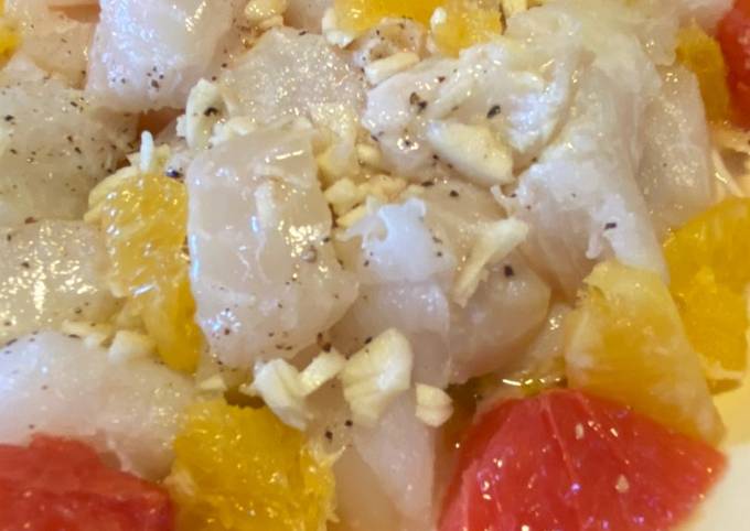 Carpaccio de cabillaud aux 3 agrumes de Jean-Christophe Pasqua - Cookpad