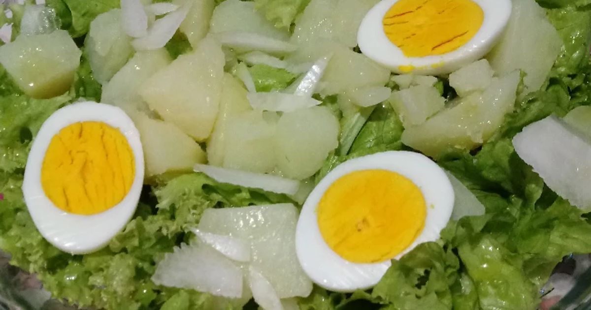 Salada De Alface Com Batata Cozidas E Ovos Receita por vania de sena ...
