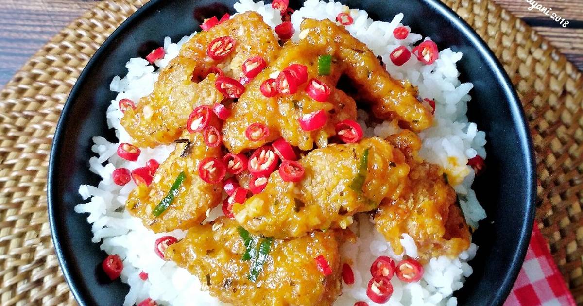 Resep Chicken pok pok salted egg oleh Susan Mellyani - Cookpad