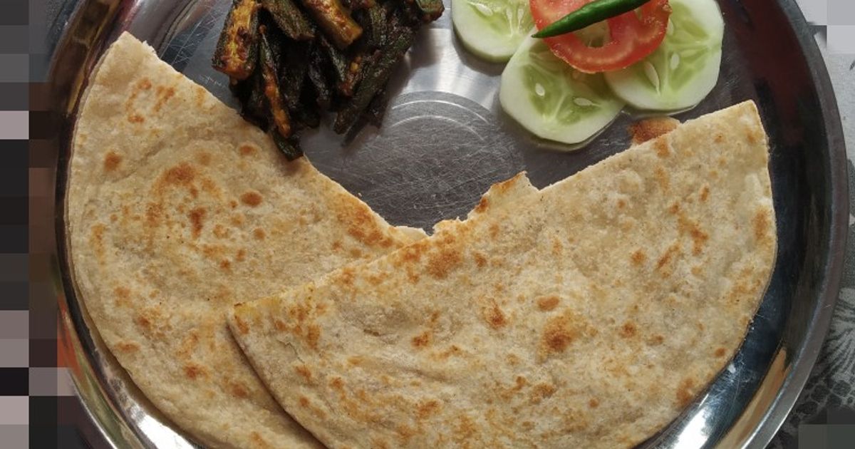 Roasted Bhindi With Lacha Roti Recipe by Sheetal Gupta - Cookpad