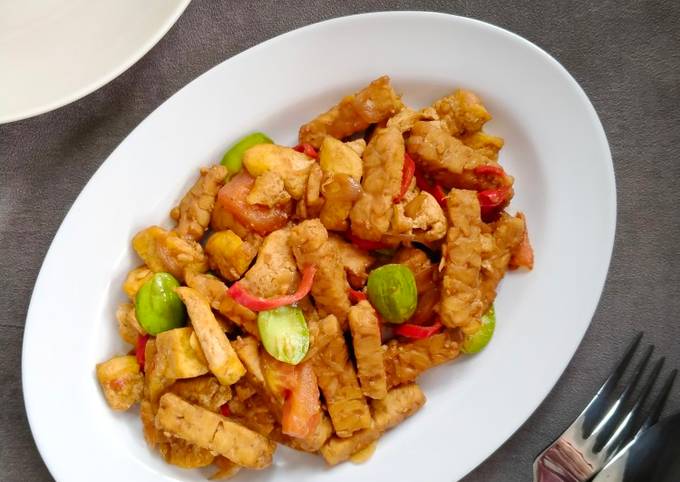 Resep Orek Tempe Tahu Pete oleh Camelia Siu Va - Cookpad
