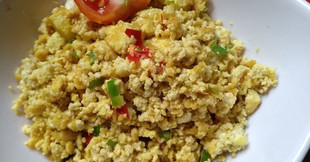 Resep tahu bejek telor tanpa minyak rumahan enak dan mudah - Cookpad