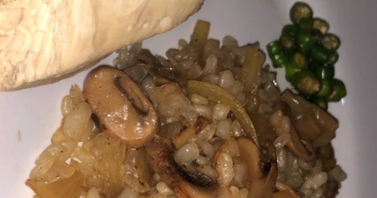 Resep Nasi shirataki dengan jamur champignons dan ayam rebus oleh ...