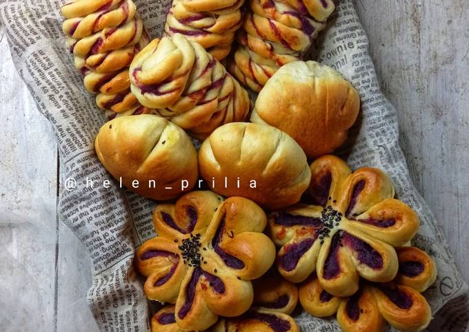 Resep Roti Sobek Ubi Ungu oleh Naads_Kitchen - Cookpad