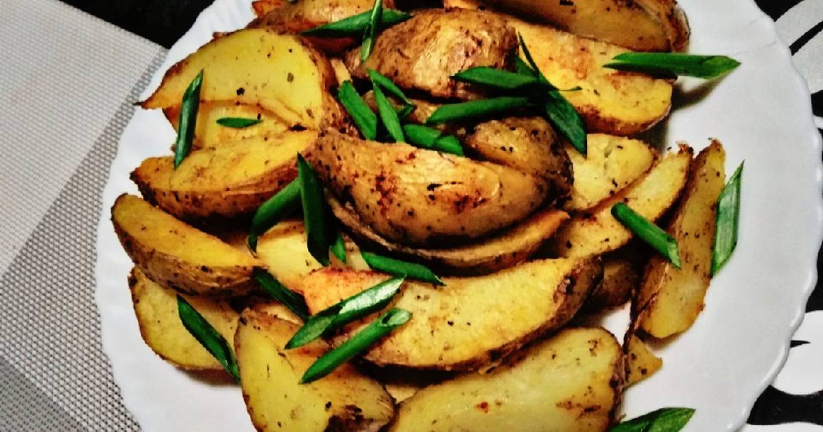 Baked herb potato wedges#weeklyjikonichallenge Recipe by Catherine ...