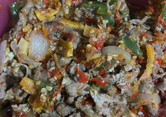 Resep Beef Slice Balado oleh Dhea Hayashi Fazrin - Cookpad