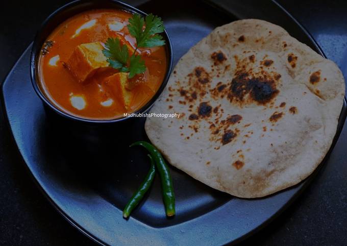 Paneer Manteiga Masala Com Roti Uma's Kitchen Chapathi With Paneer