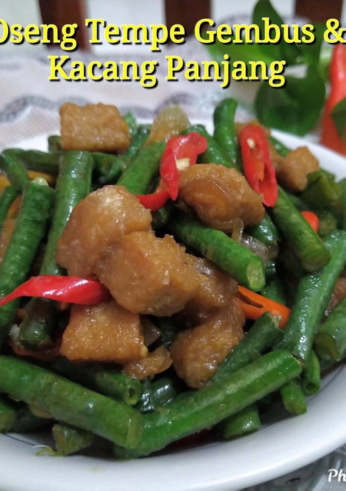 Resep Oseng Tempe Gembus & Kacang Panjang oleh Endang Purwanti - Cookpad