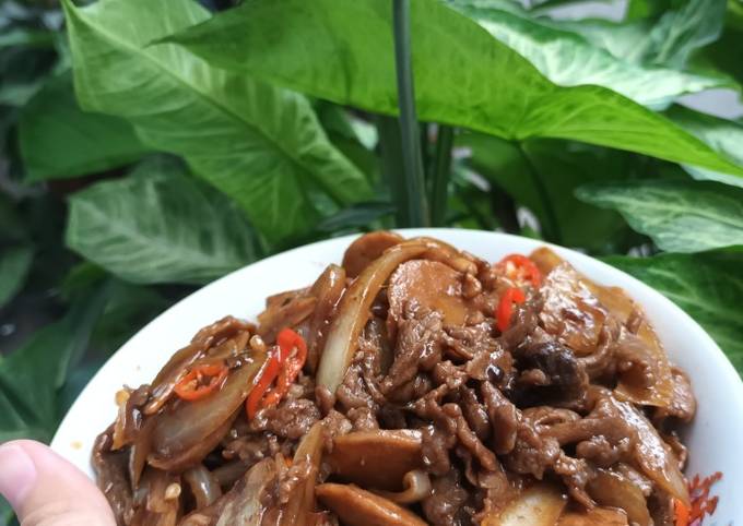 Resep Daging slice dan bakso teriyaki oleh Ajeng Juwita Sari - Cookpad