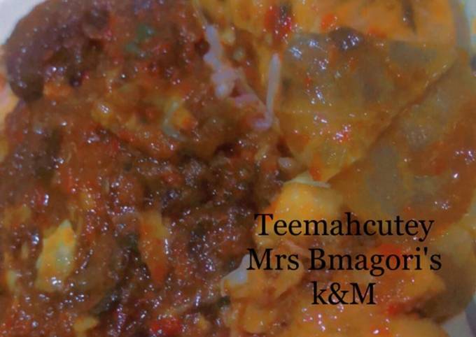 Light pink rice with fish sauce Recipe by Teemahcutey - Cookpad