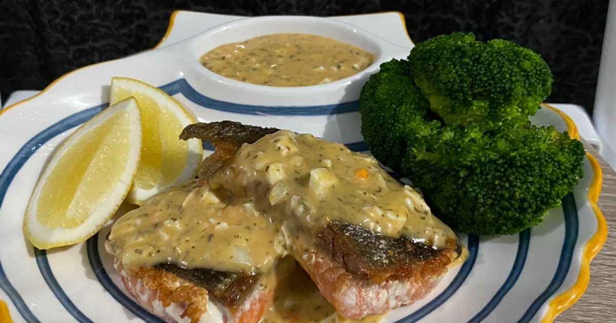 Resep Isi Piringku Salmon Crispy Skin With Saus Tartar oleh Resti Sekar ...