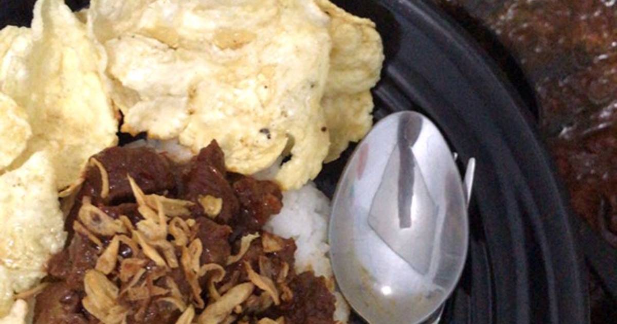 Resep Nasi Daging Bumbu Rujak Instan😅 oleh Nidya Desiana R - Cookpad