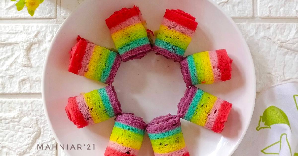 537 resep kue bolu gulung rainbow enak dan mudah - Cookpad