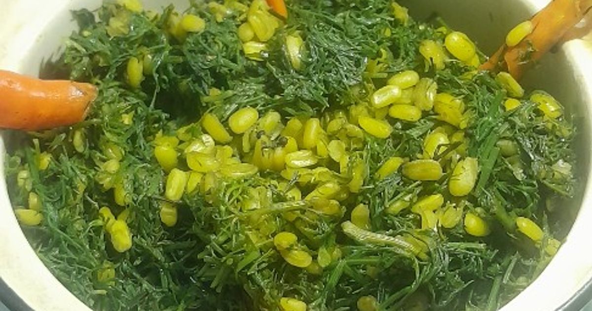 Shepu Moong Dal Sabji Recipe by Kshama's Kitchen - Cookpad