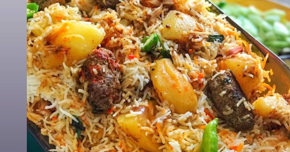 Kabab karahi biryani Recipe by Erum Shah - Cookpad