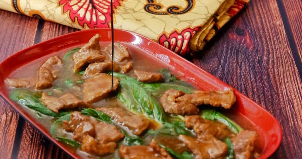 Resep Sawi cah sapi oleh Andin's Kitchen - Cookpad