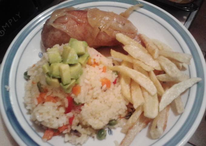 Pernil de pollo relleno y arroz a la jardinera Receta de cygholaquehace ...