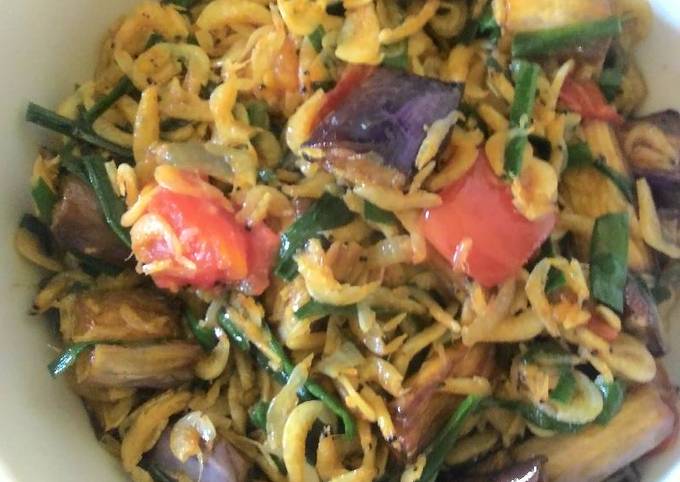 Resep Oseng Udang Rebon kering (Udang Sabu) & Terong Ungu oleh Cut ...