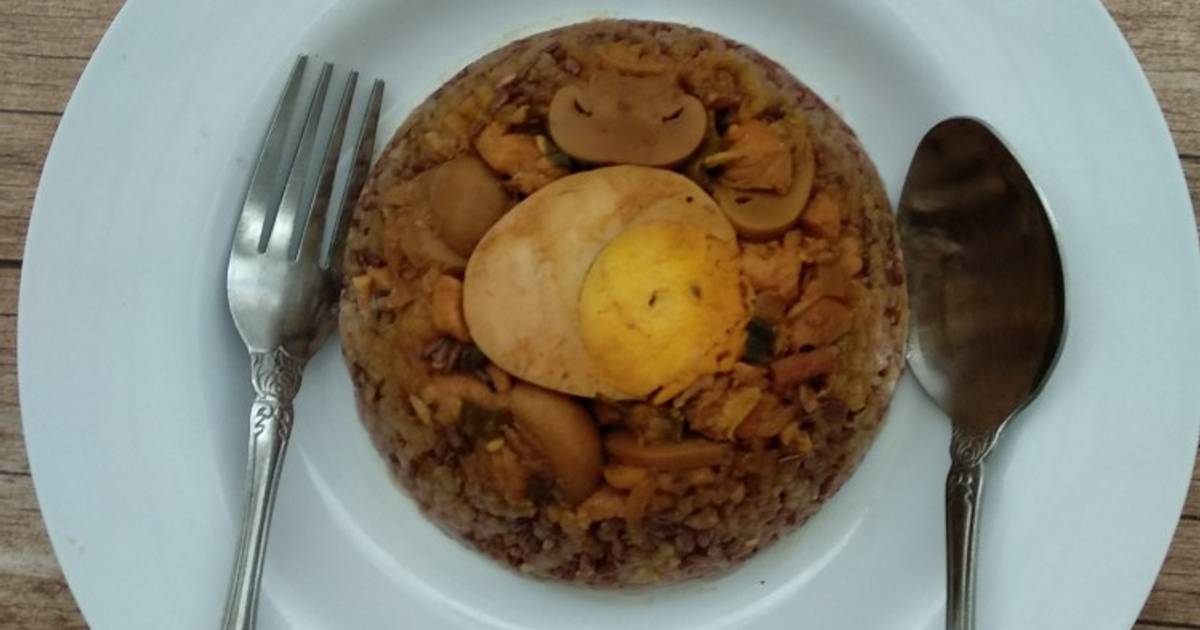Resep Nasi Tim ayam jamur oleh Ficha Sabrina - Cookpad